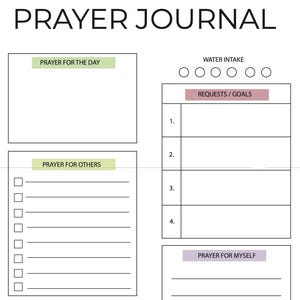 Prayer Planner - Daily Guided Prayer and Bible Study Organizer PDF - Etsy