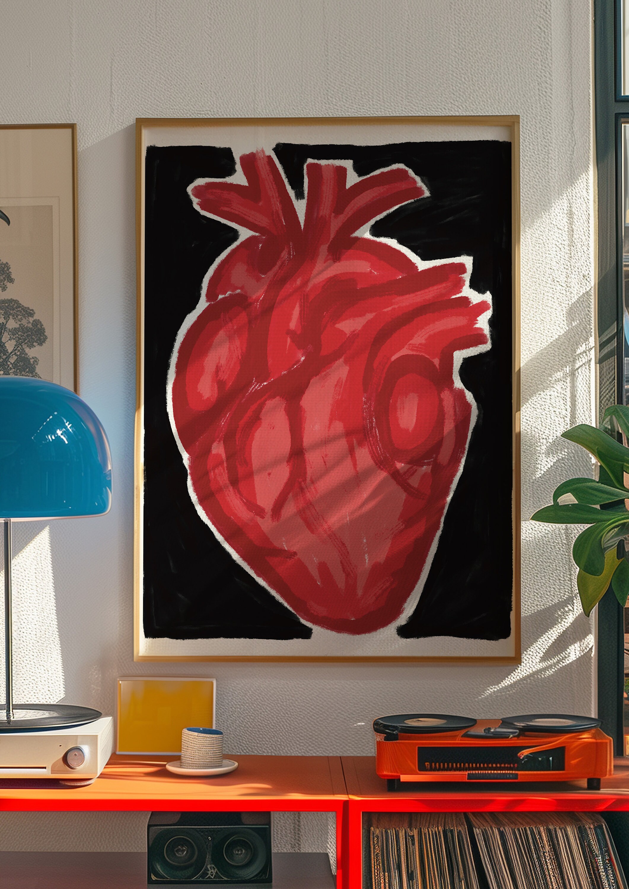 The Real Heart - Modern Gothic, Printable Poster, Digital Download ...