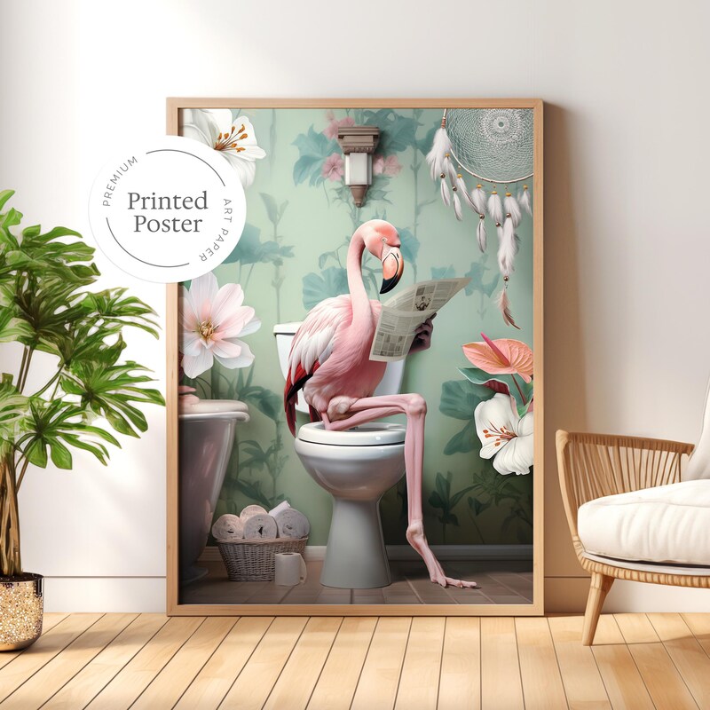 Flamingo Bathroom - Etsy