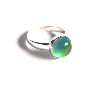 Adjustable Mood Ring, Sterling Silver With Color Changing Mood Stone - Etsy