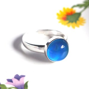 Adjustable Mood Ring, Sterling Silver With Color Changing Mood Stone - Etsy