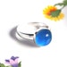 Adjustable Mood Ring Sterling Silver With Color Changing Mood - Etsy