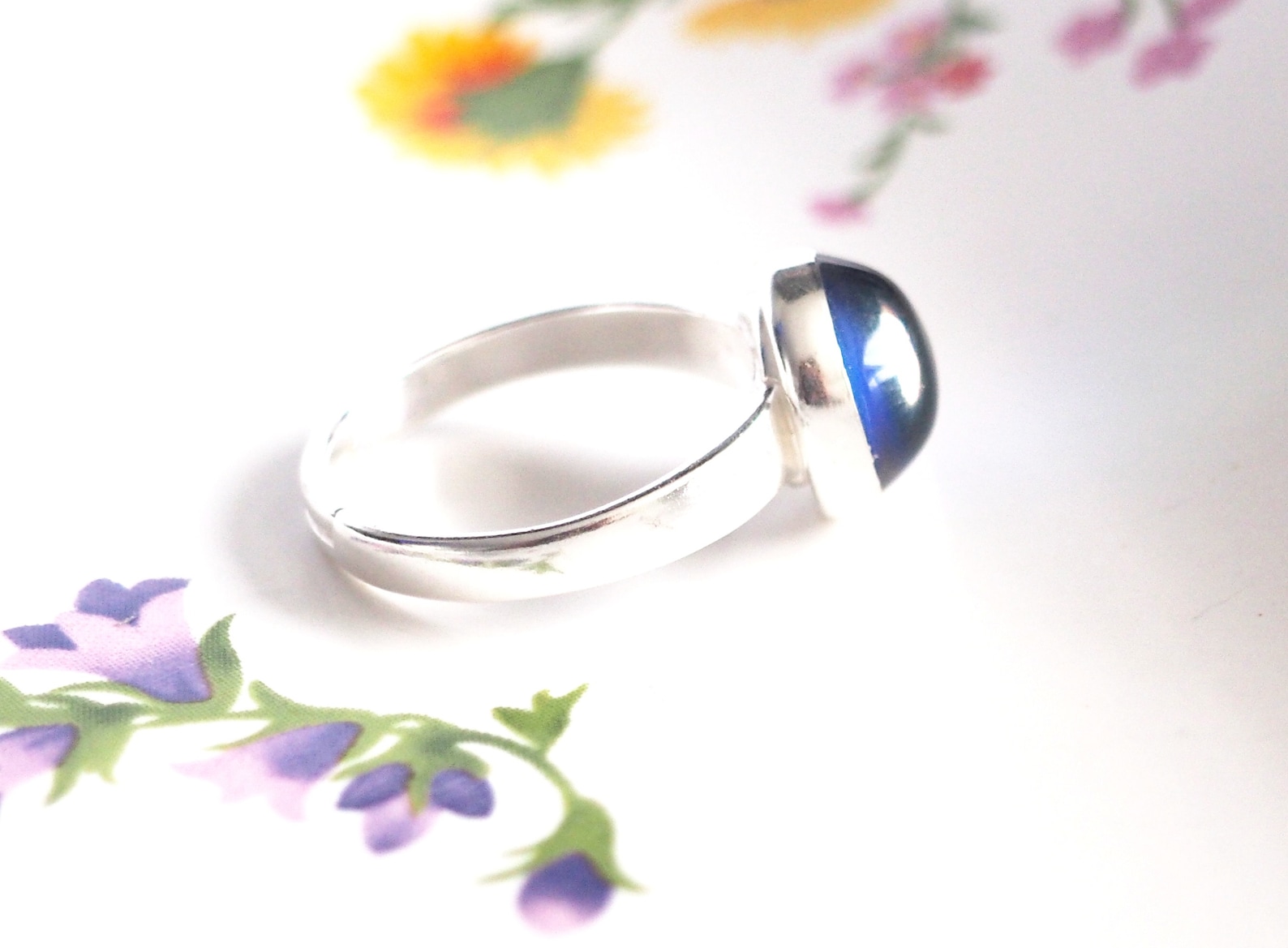 Adjustable Mood Ring, Sterling Silver With Color Changing Mood Stone - Etsy