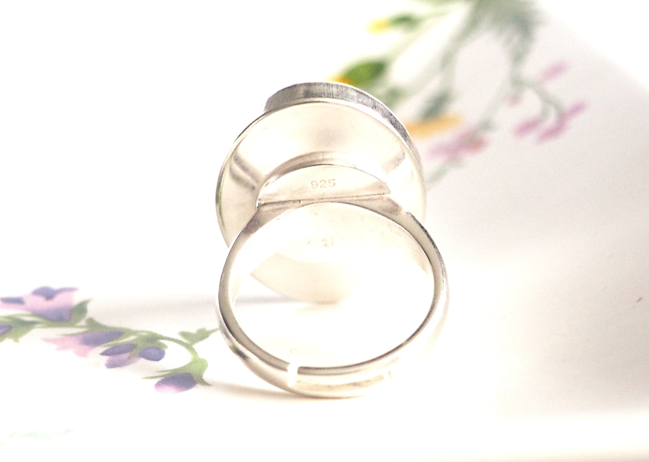 Adjustable Mood Ring in Sterling Silver Color Changing Stone | Etsy