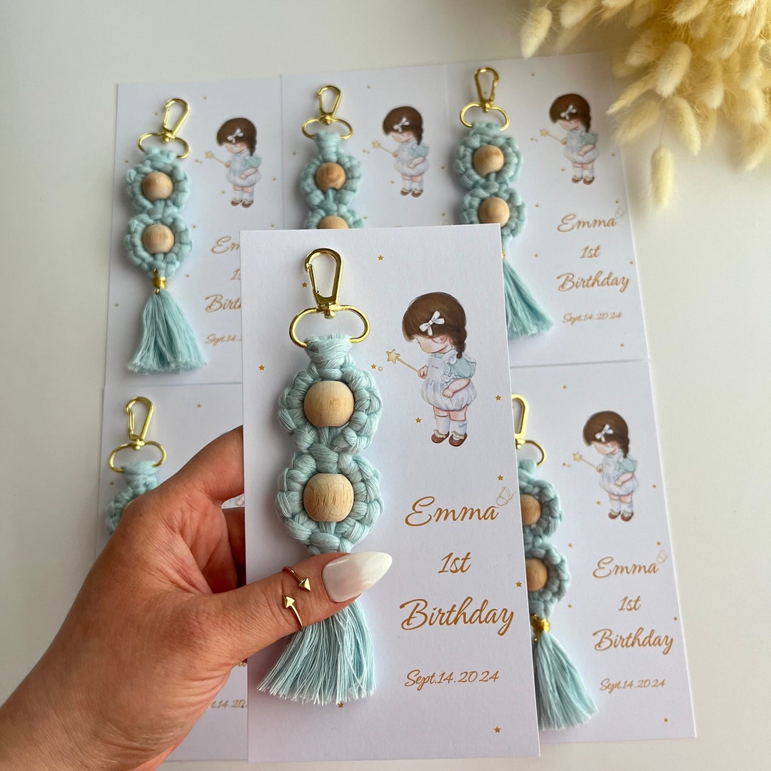 First Birthday Party Favors, First Birthday Keychain Favors, First ...