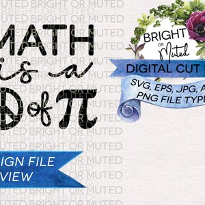 Cute Pi Day SVG | Math is a Piece of Pie Funny Math Pun | Math Teacher ...