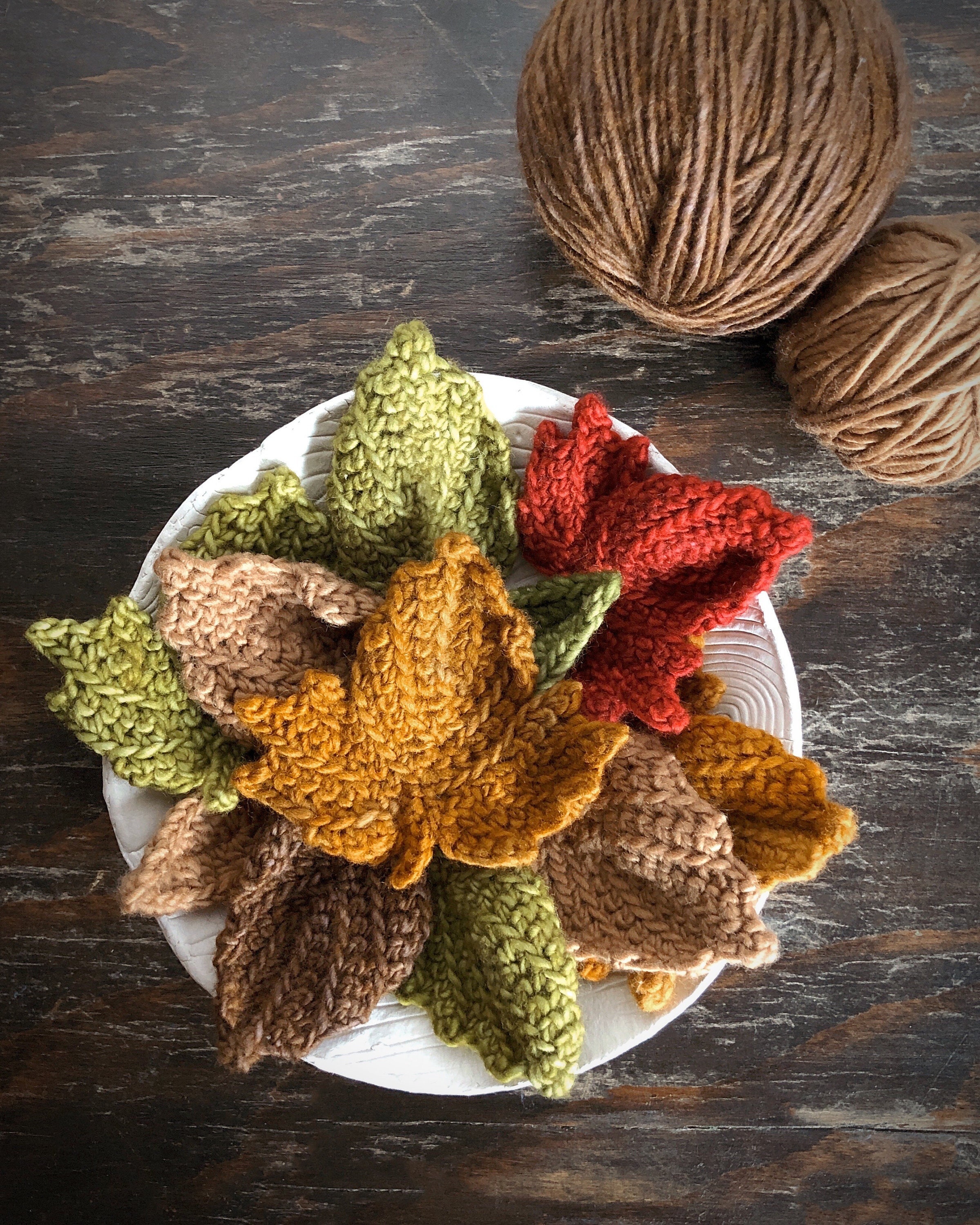 CROCHET PATTERN Autumn Leaves Pattern Set Digital Download - Etsy UK