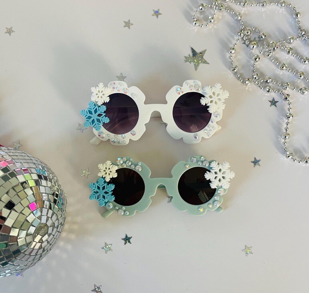 Snowflake Kids Holiday Sunglasses Cute Christmas Shades for Kids ...