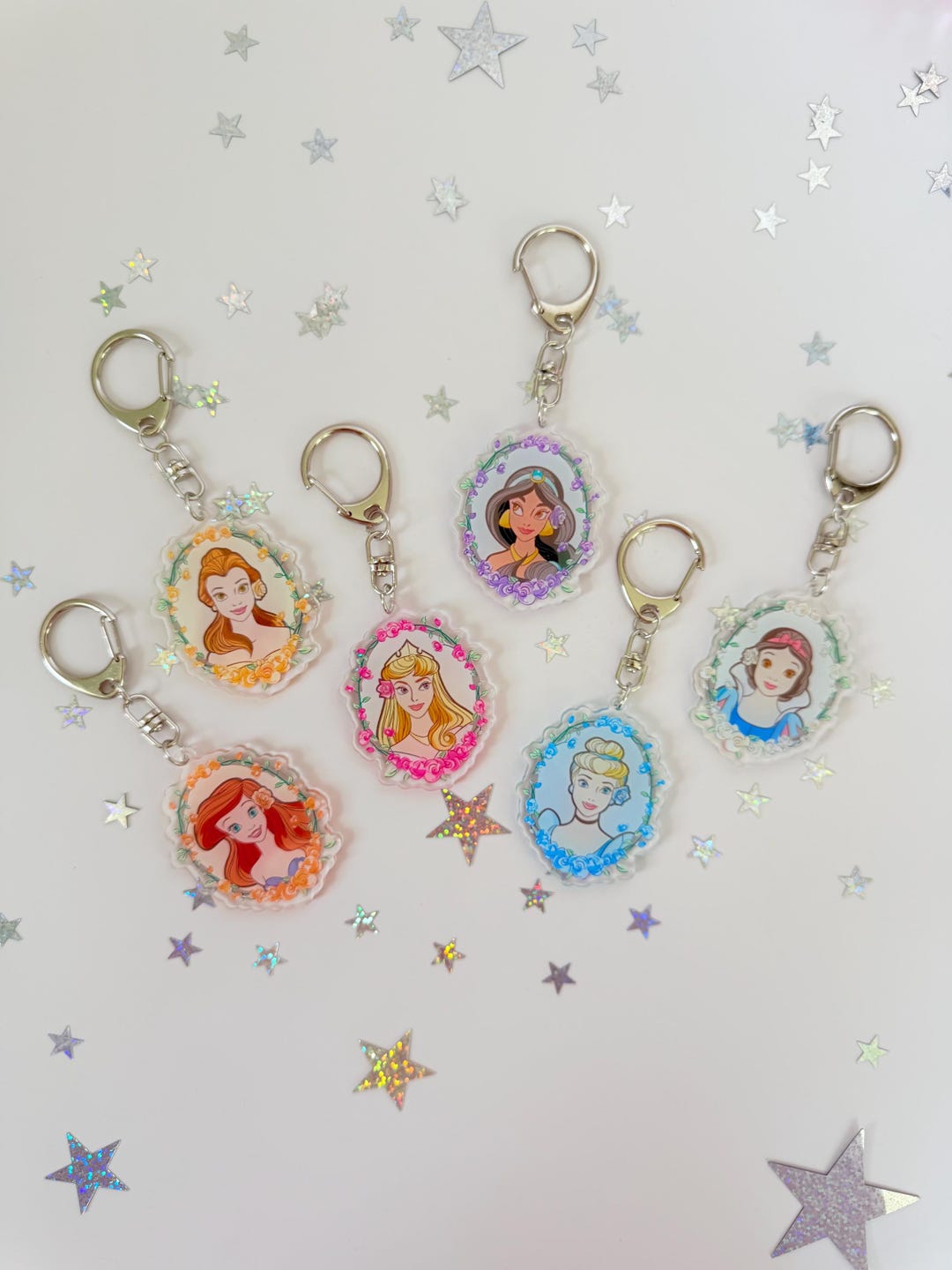 Princess Keychain - Princess Character - Acrylic Keychain - Princesses ...