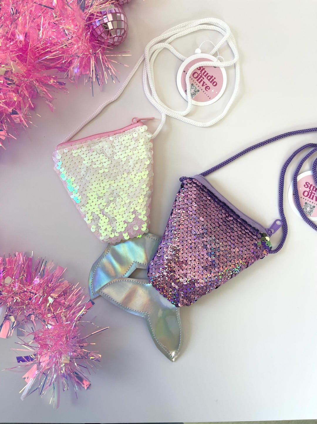 Sequin Mermaid Tail Purse - Girls Purse - Toddler - Kids - Kids Purse ...