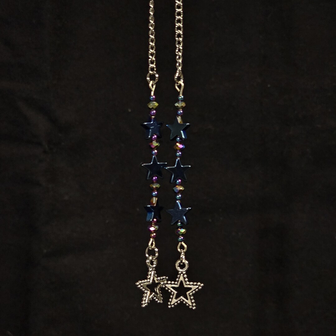 Dangler Collection - 1 of 1 - Rainbow Hematite Star With Star Pendant 7 ...