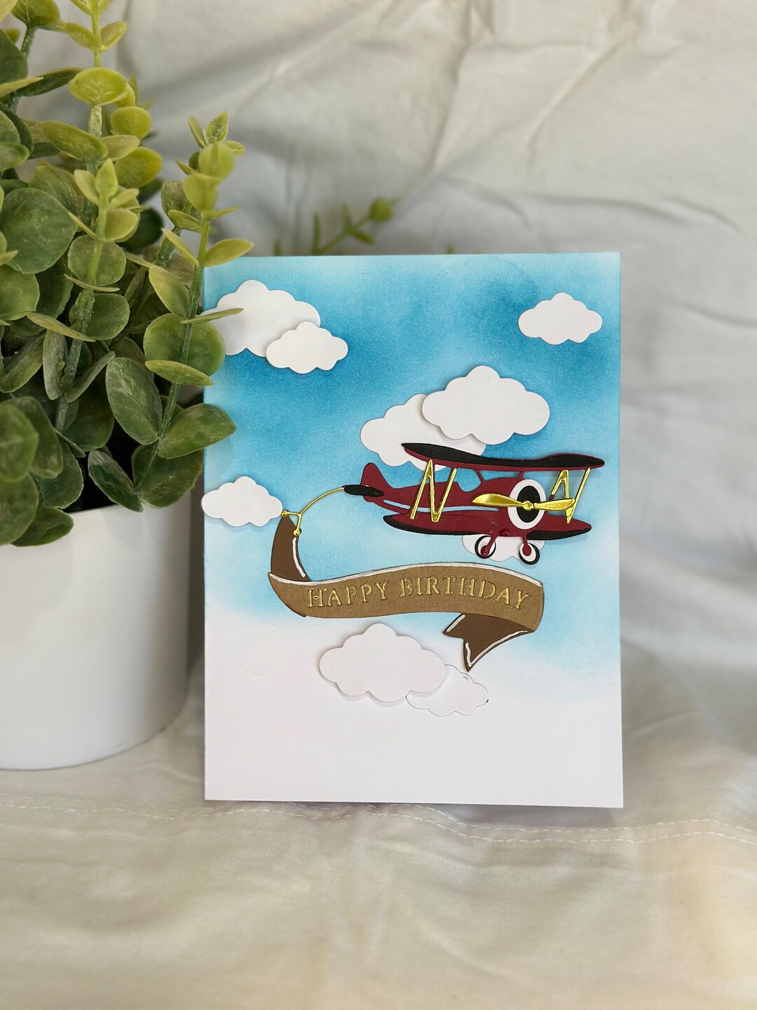 Airplane Birthday Card - Etsy