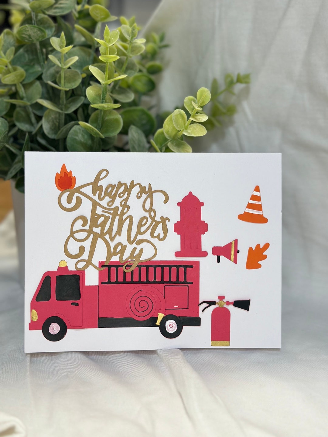 Firefighter Fathers Day Card - Etsy