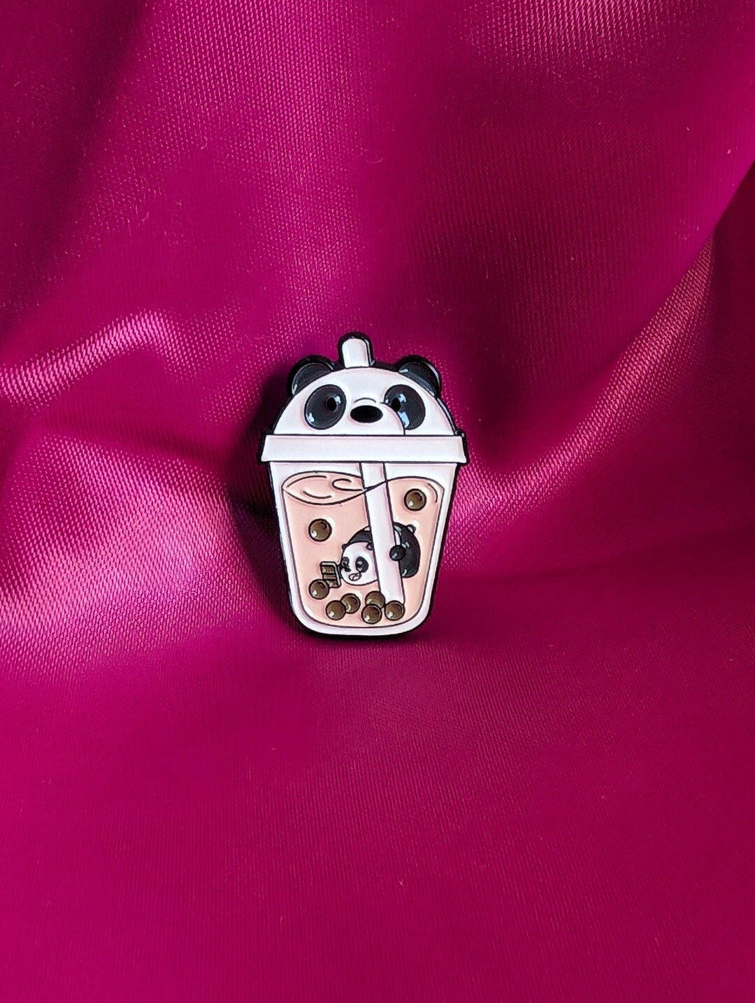 Cute Panda Bubble Tea Enamel Pin Adorable Accessory for Kawaii Lovers ...