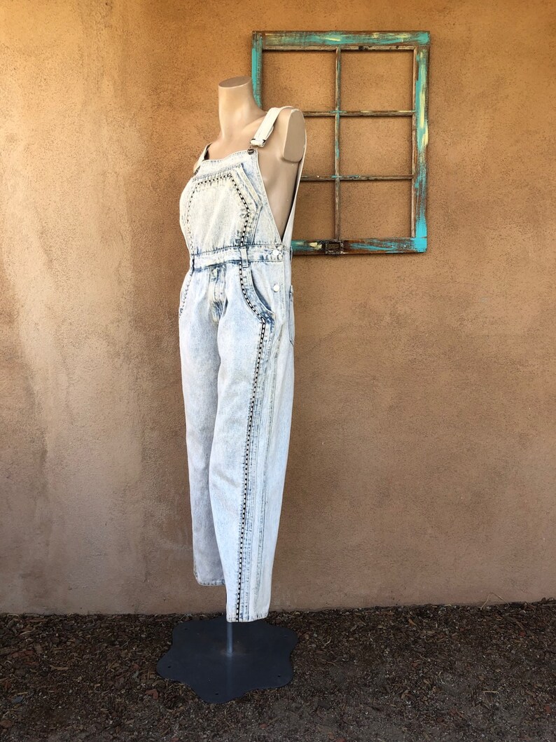 Vintage 1980s Acid Wash Overalls Sz M W32 - Etsy