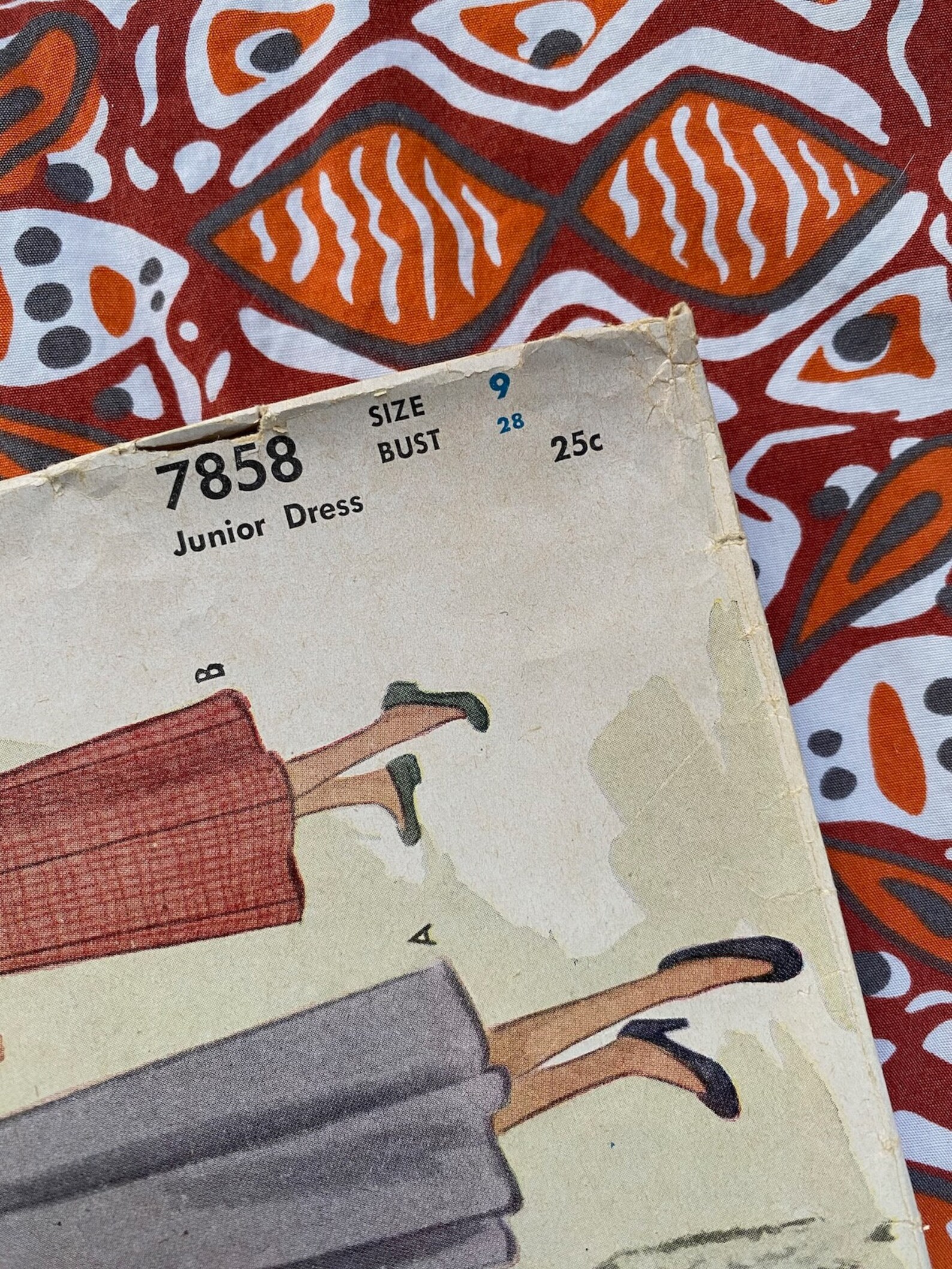 Vintage 1940s Tailored Day Dress Pattern Mccall 7858 Sz S B28 - Etsy