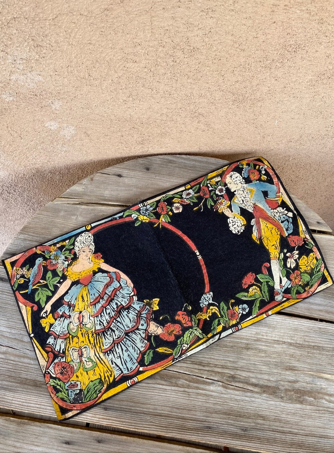 Vintage 1920s Painted Dresser Scarf Table Runner Lord and Lady - Etsy