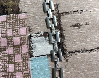 Minimalist Sterling Silver Rectangular Chain Link Bracelet - Etsy