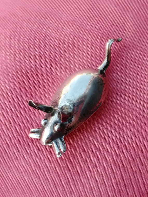 vintage monet brooch mouse - Gem