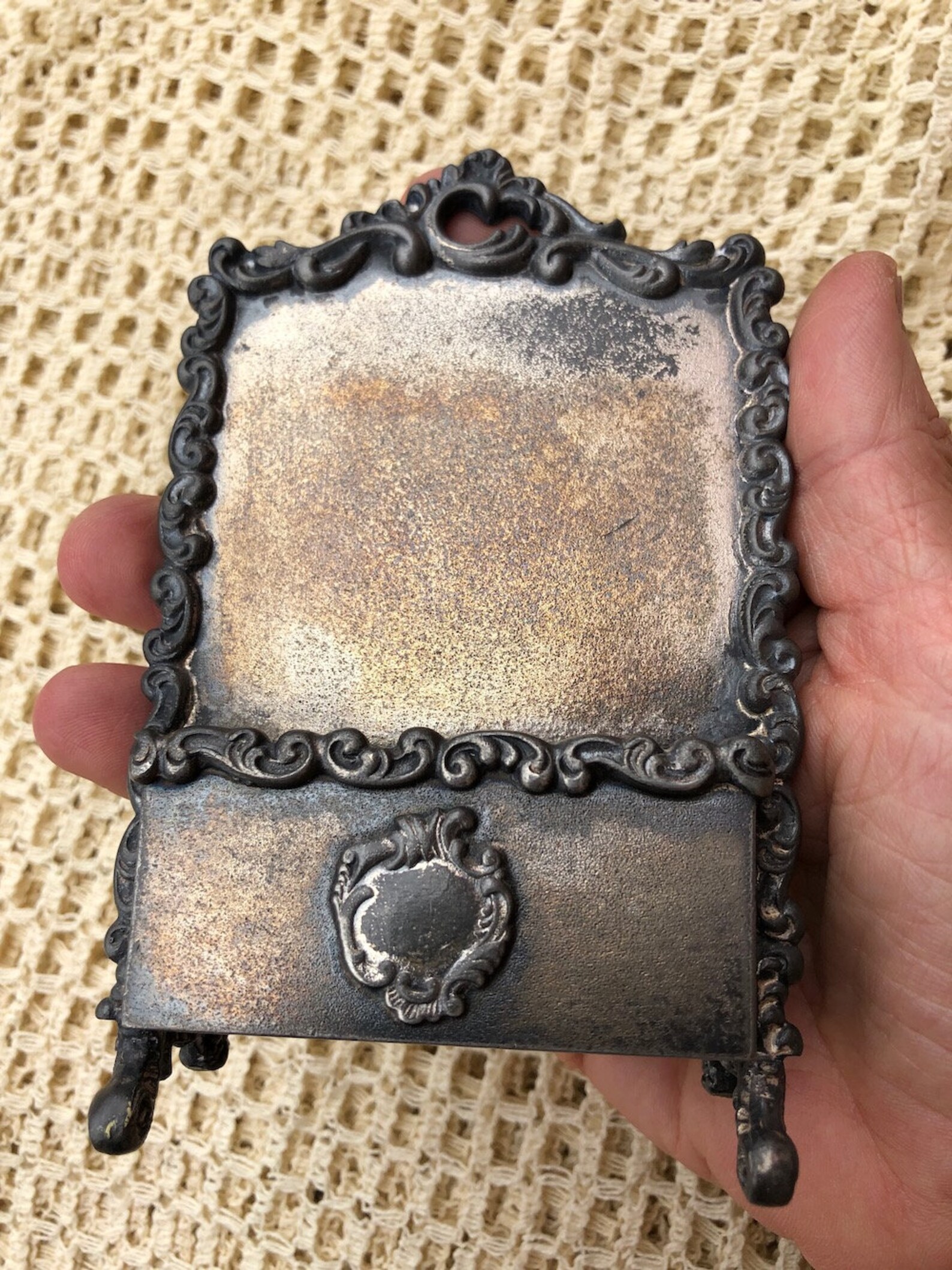 Vintage 1880s Silverplate Business Card Rack Standing Holder - Etsy