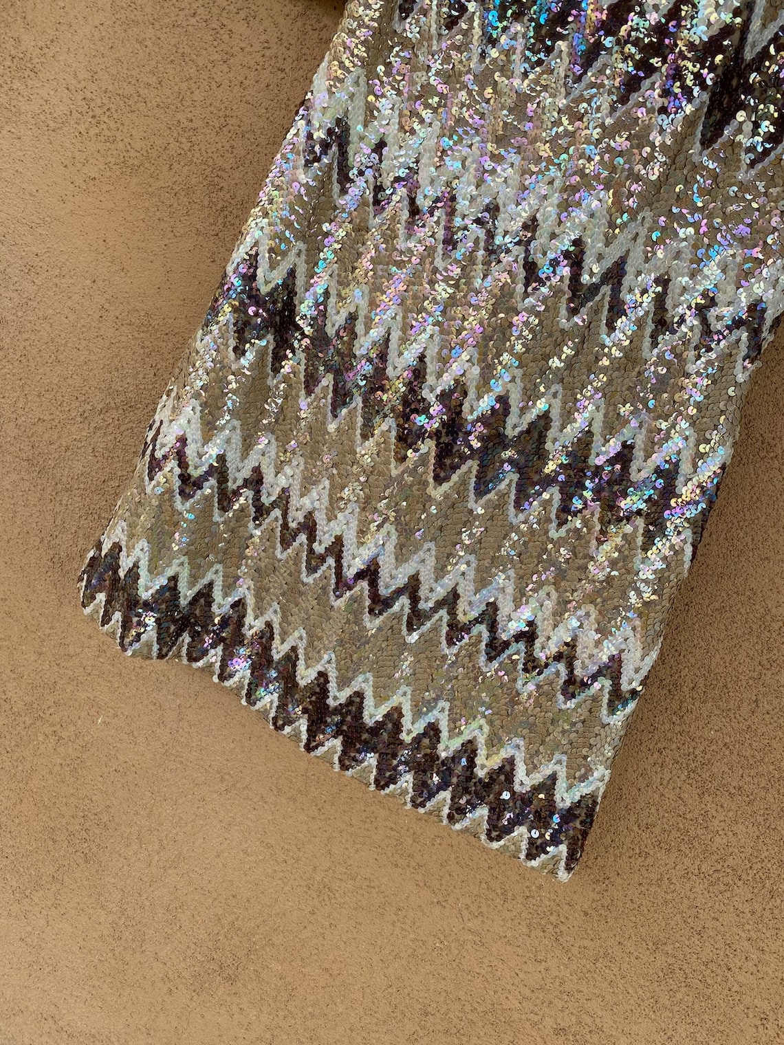 Vintage 1960s Sequin Go Go Mini Dress Chevron Stripes Sz S - Etsy