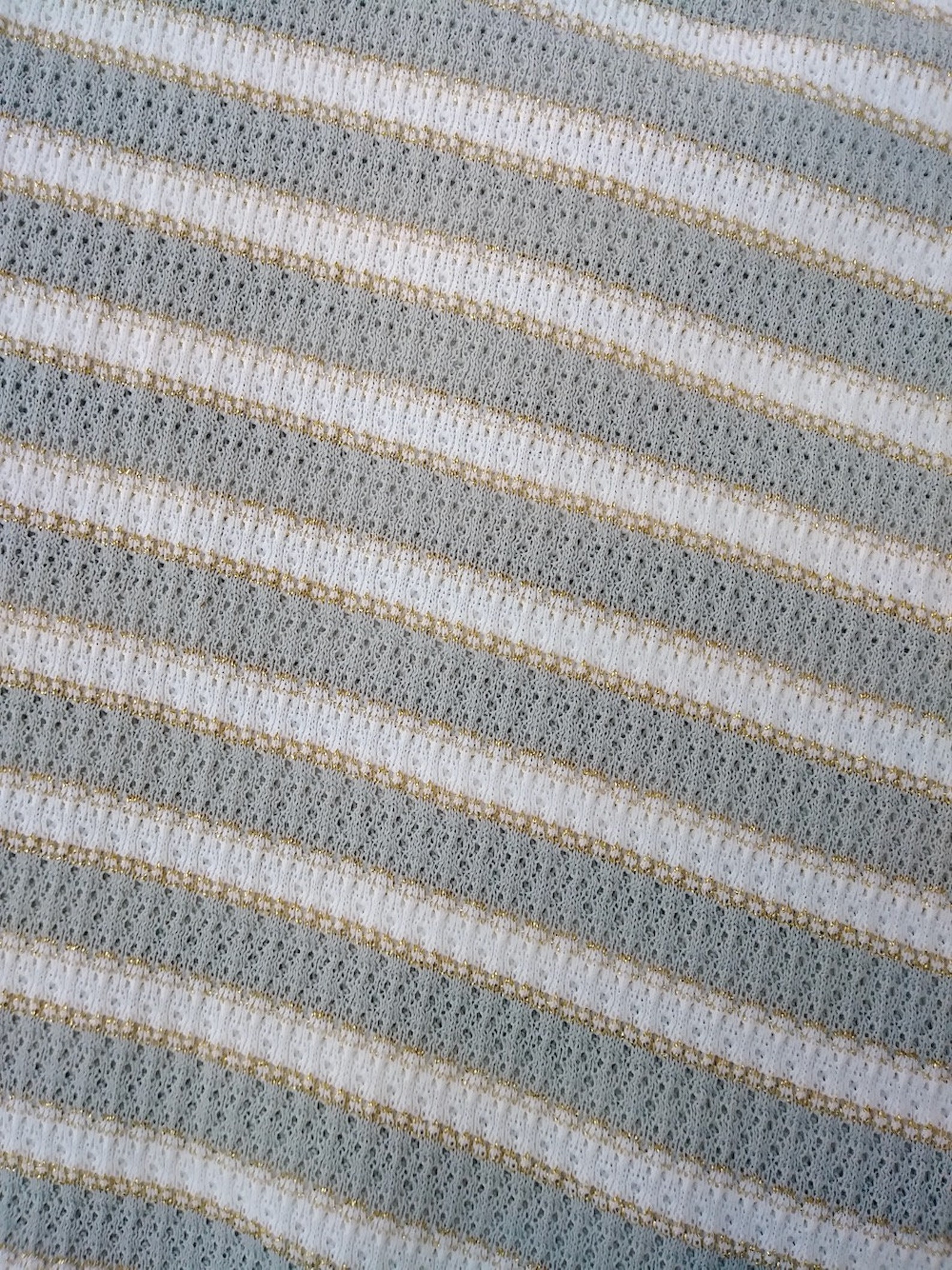 Vintage 1970s Metallic Pointelle Knit Fabric 1.44 Yds - Etsy