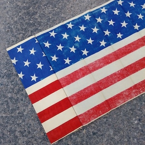 Vintage 1920s Dennison Crepe Paper Flag Stars and Stripes 20 X 10' - Etsy