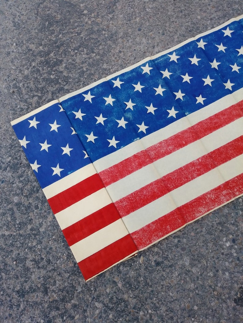 Vintage 1920s Dennison Crepe Paper Flag Stars and Stripes - Etsy