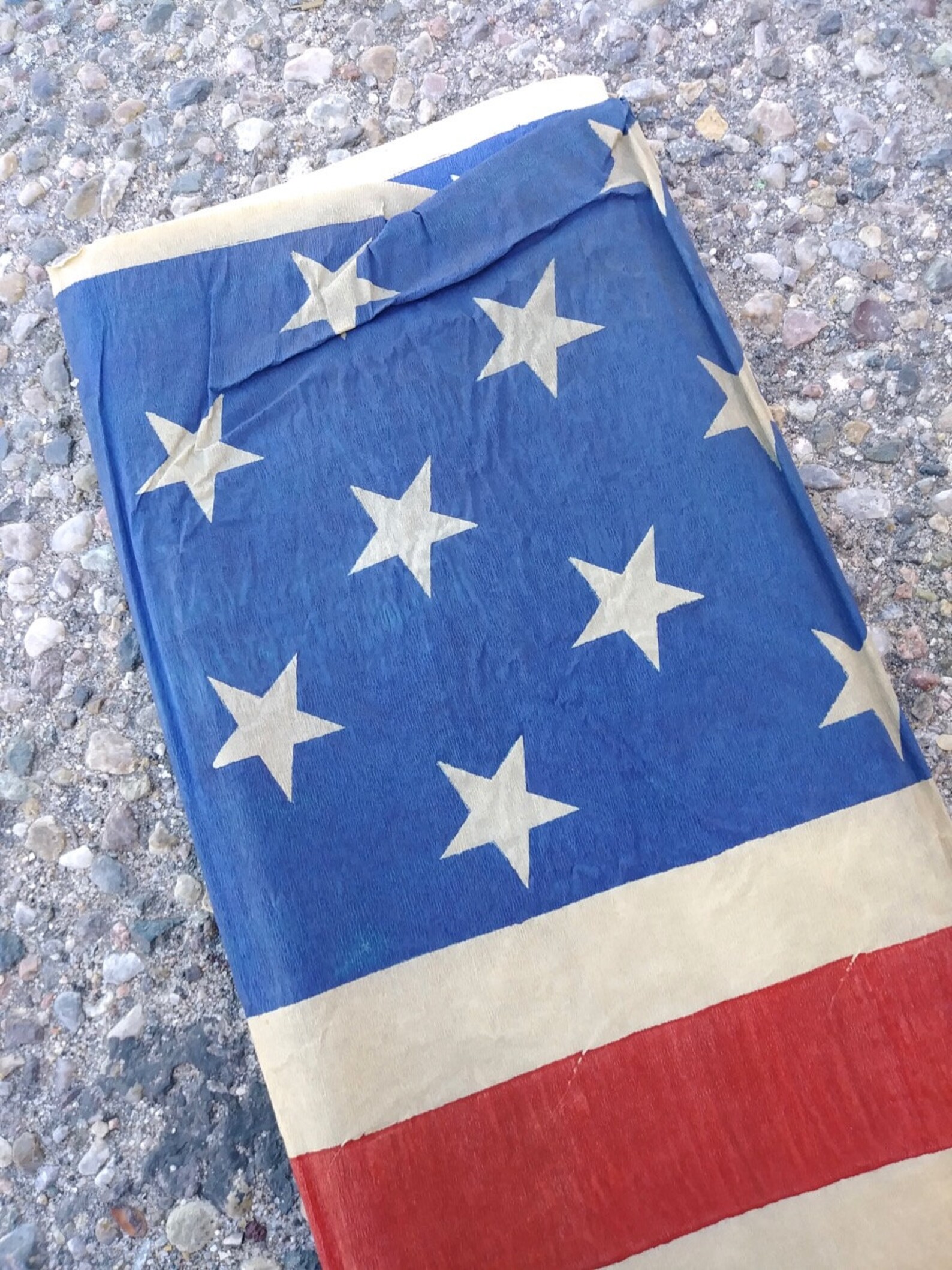 Vintage 1920s Dennison Crepe Paper Flag Stars and Stripes - Etsy