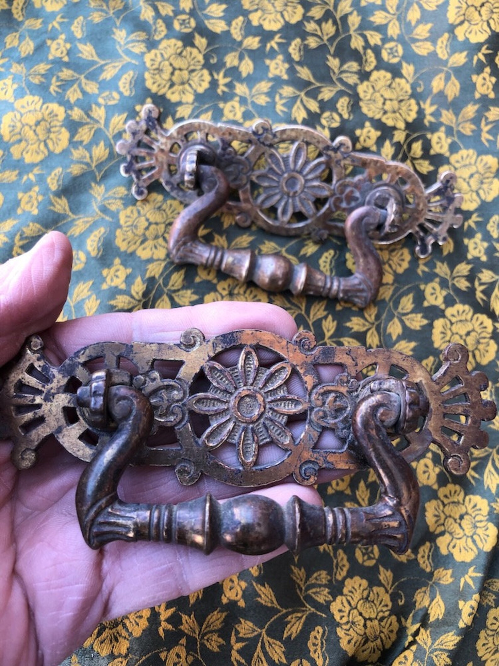 Vintage 1890s Ornate Victorian Drawer Pulls Handles 2 CT - Etsy