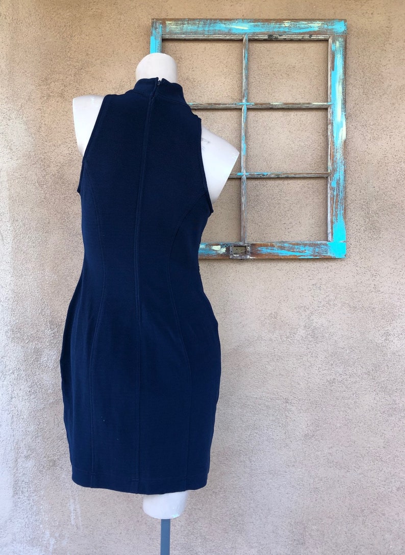 Vintage 1990s Body Con Mini Dress Navy Blue With Stars Sz M - Etsy