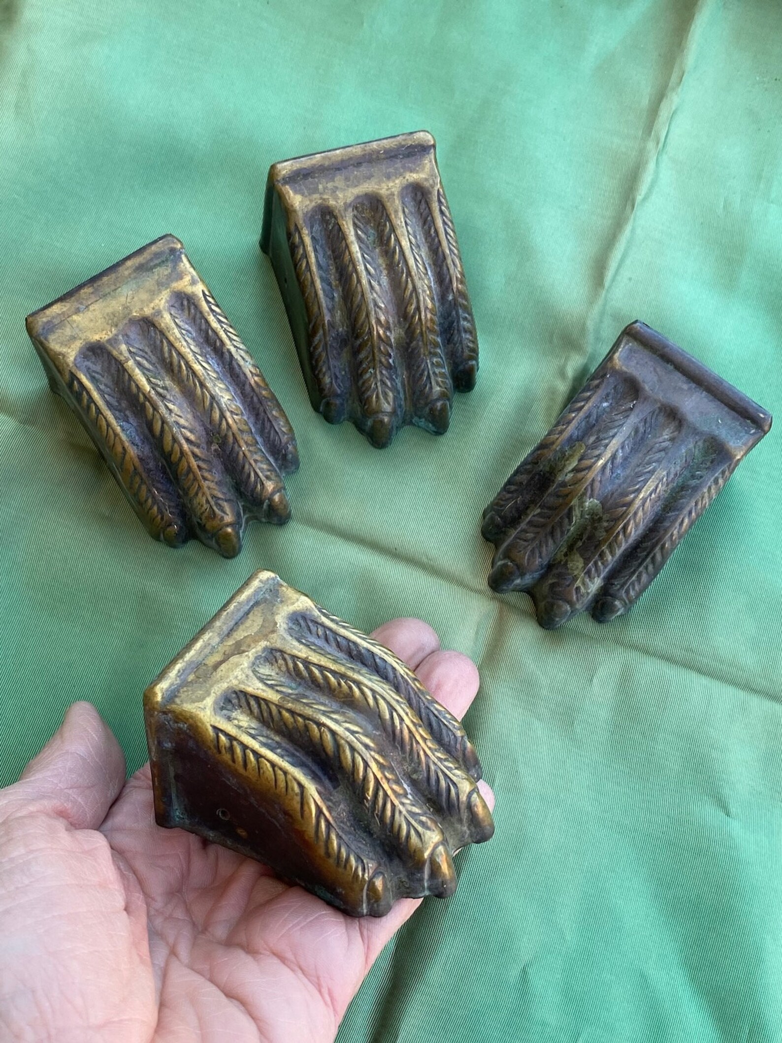Vintage 1900s Brass Lion Toe Caps Duncan Phyfe STYLE Set of 4 - Etsy