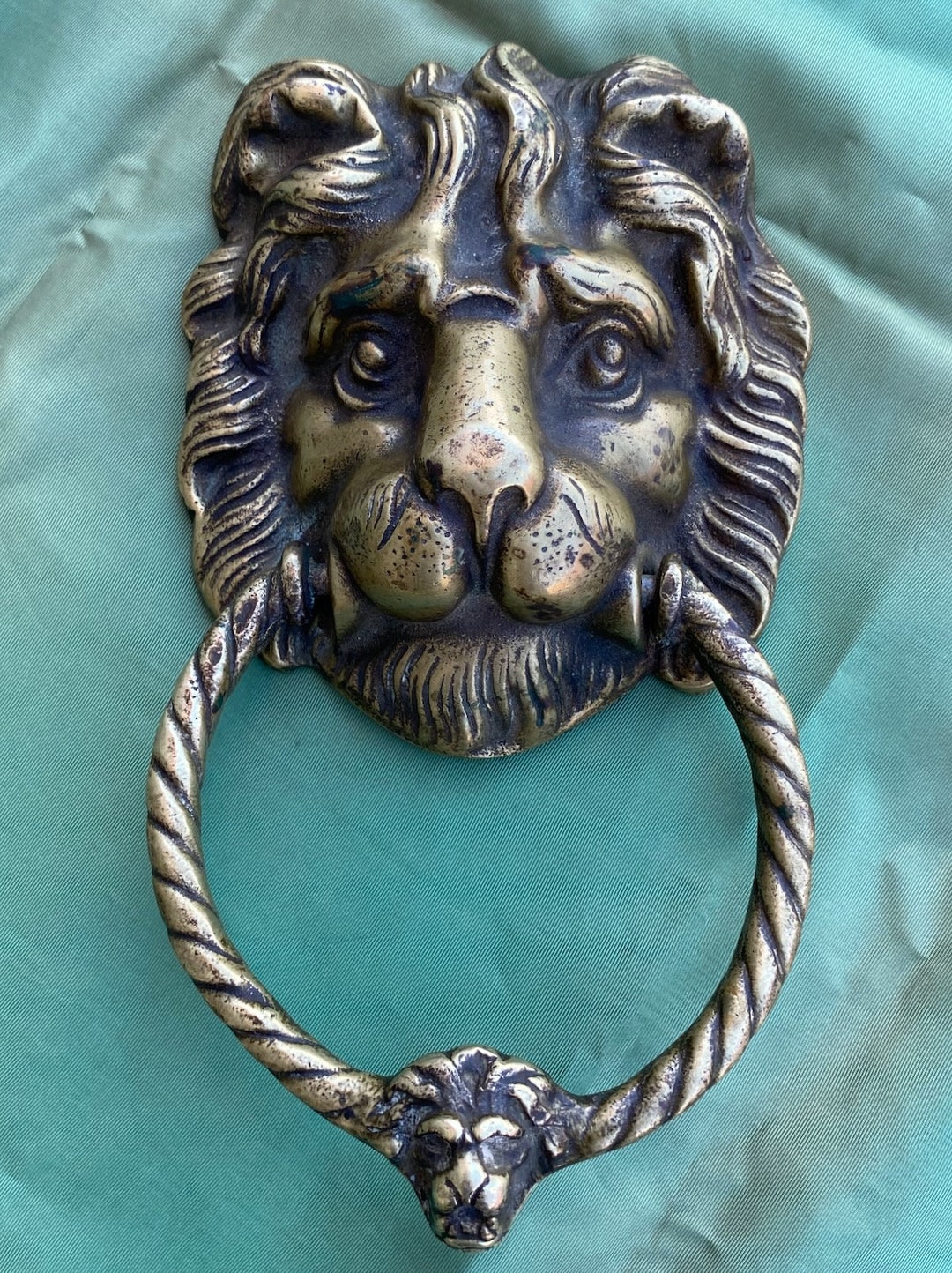 Vintage 1890s Lion Door Knocker Architectural Salvage - Etsy