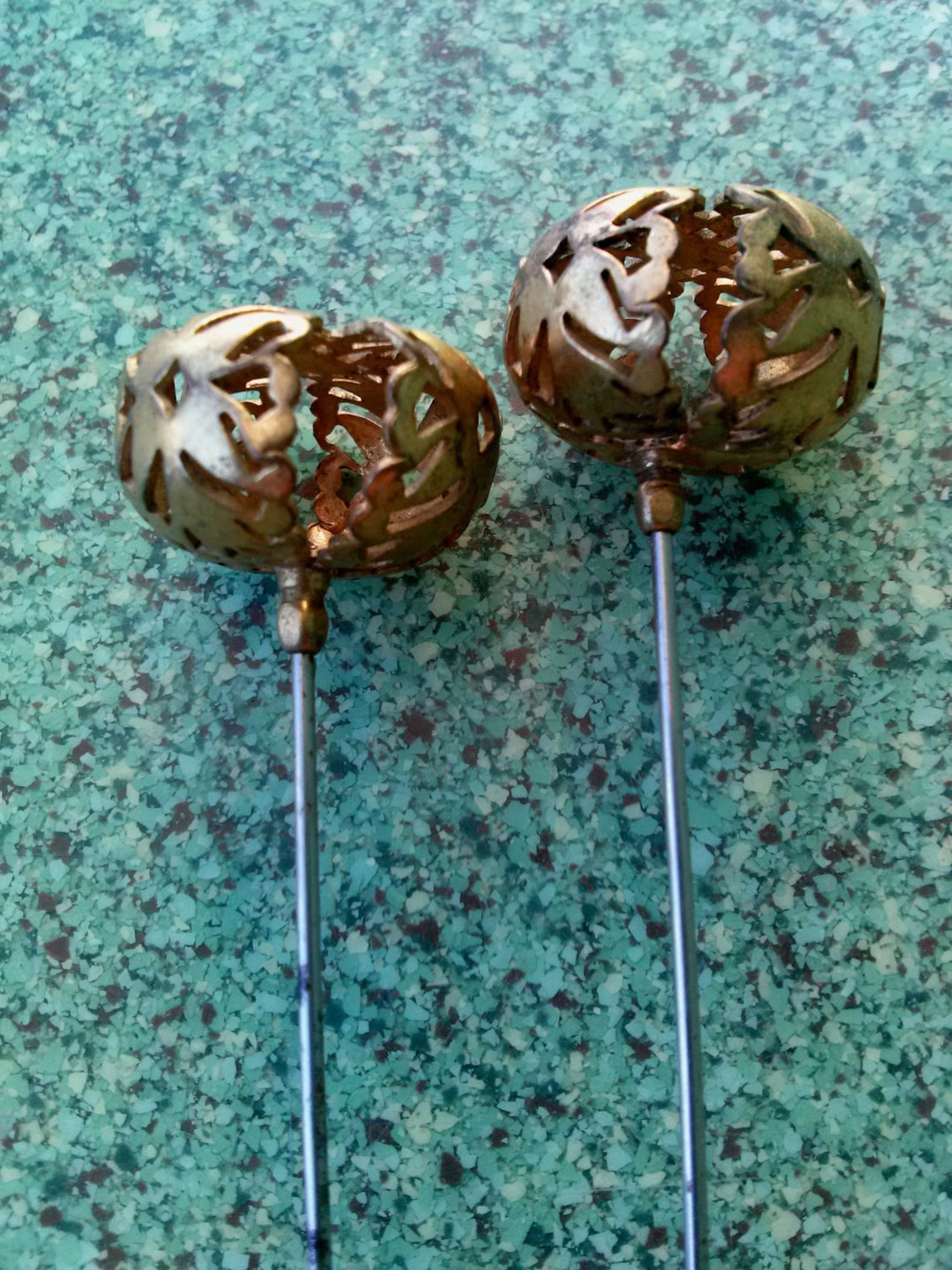 Vintage 1890s Victorian Hat Pins Stick Pins 1 Pr - Etsy