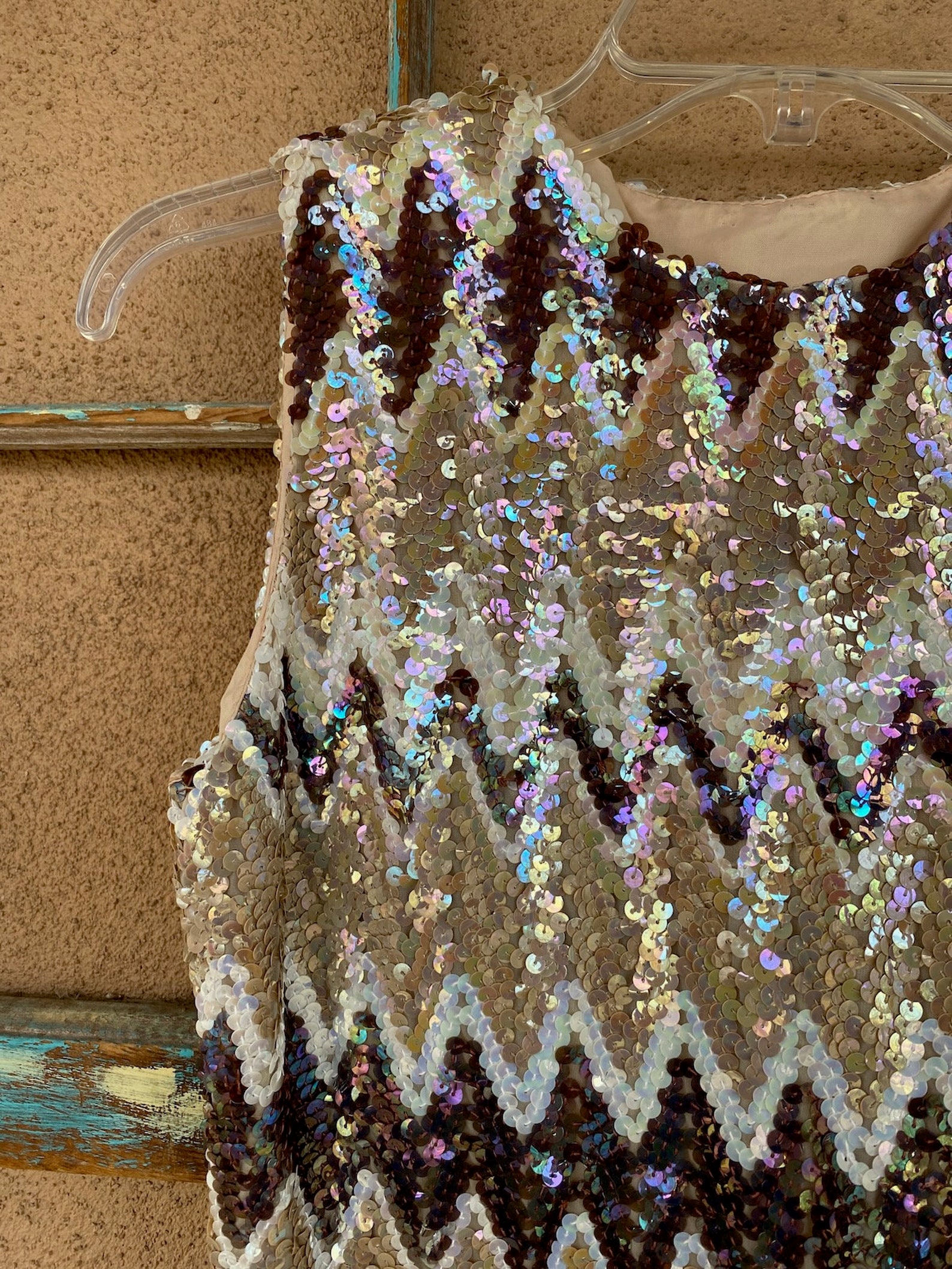 Vintage 1960s Sequin Go Go Mini Dress Chevron Stripes Sz S - Etsy