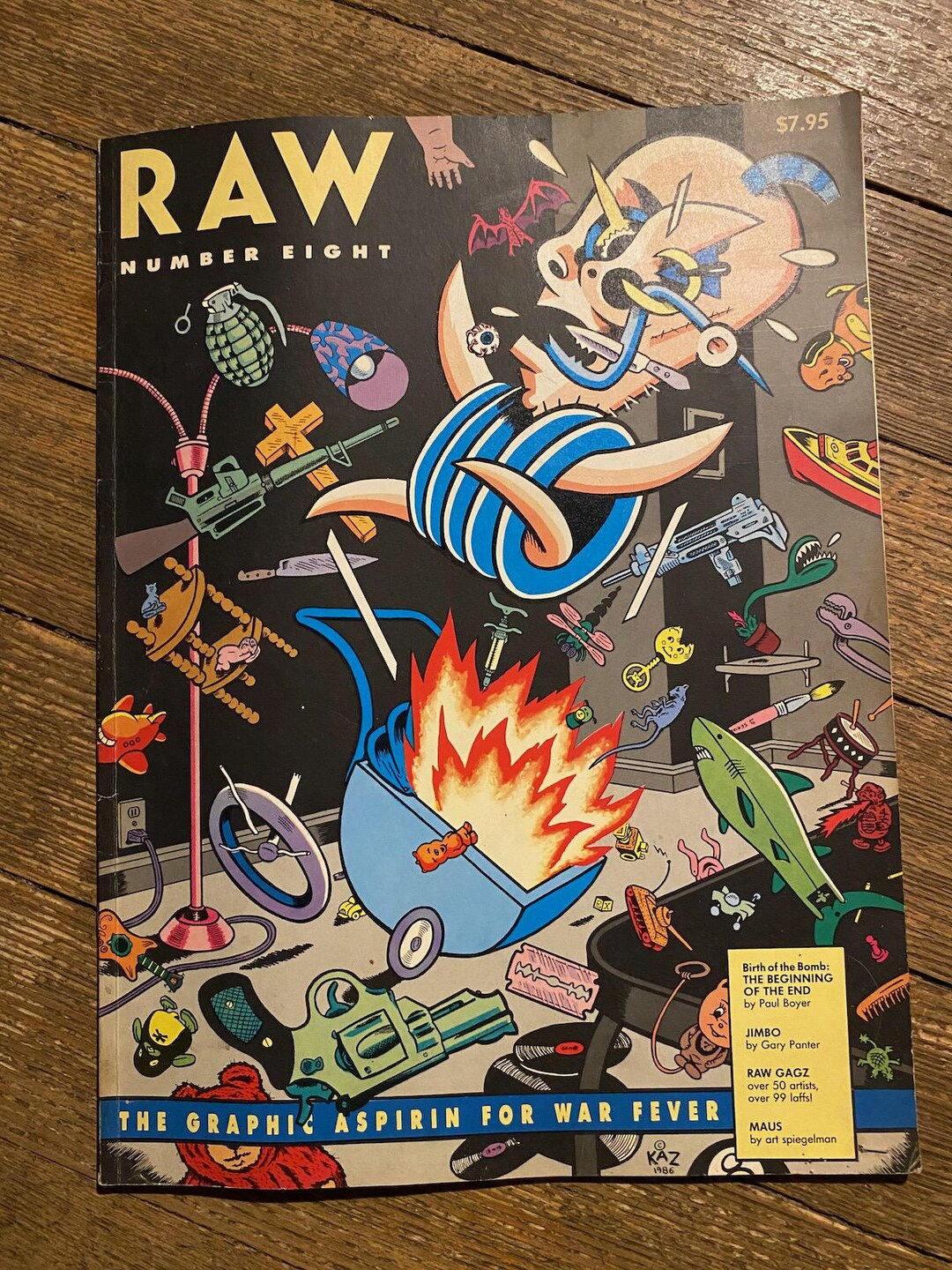 VTG 1980s Raw Graphix Magazine Number 8 1986 Aspirin for War Fever - Etsy