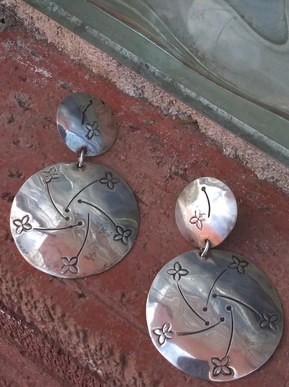 vintage 1980s silver disc - Gem