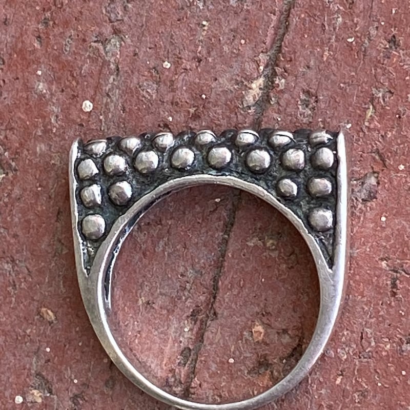 Brutalist Silver Ring - Etsy