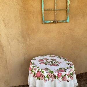 Vintage 1960s Terry Cloth Tablecloth Fruit Theme Round 46 X 52.5" - Etsy