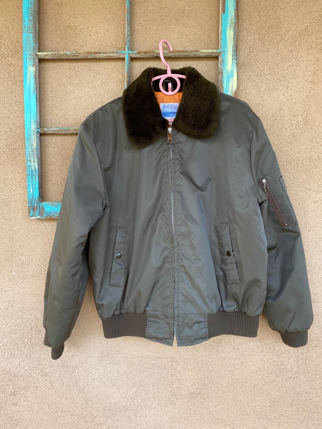 Vintage 1980s Brown Work Jacket Bomber Style Sears Work - Etsy