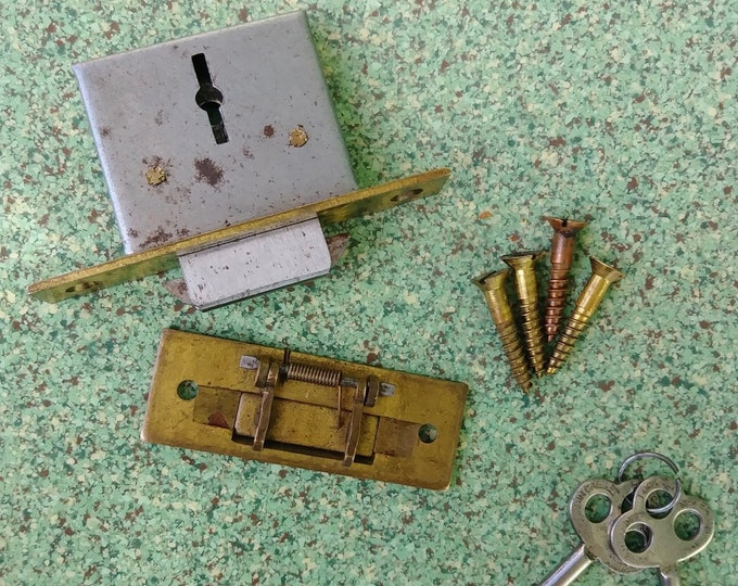 Vintage 1900s Mortice Roll Top Desk Lock Corbin Cabinet Lock Set of 1 ...