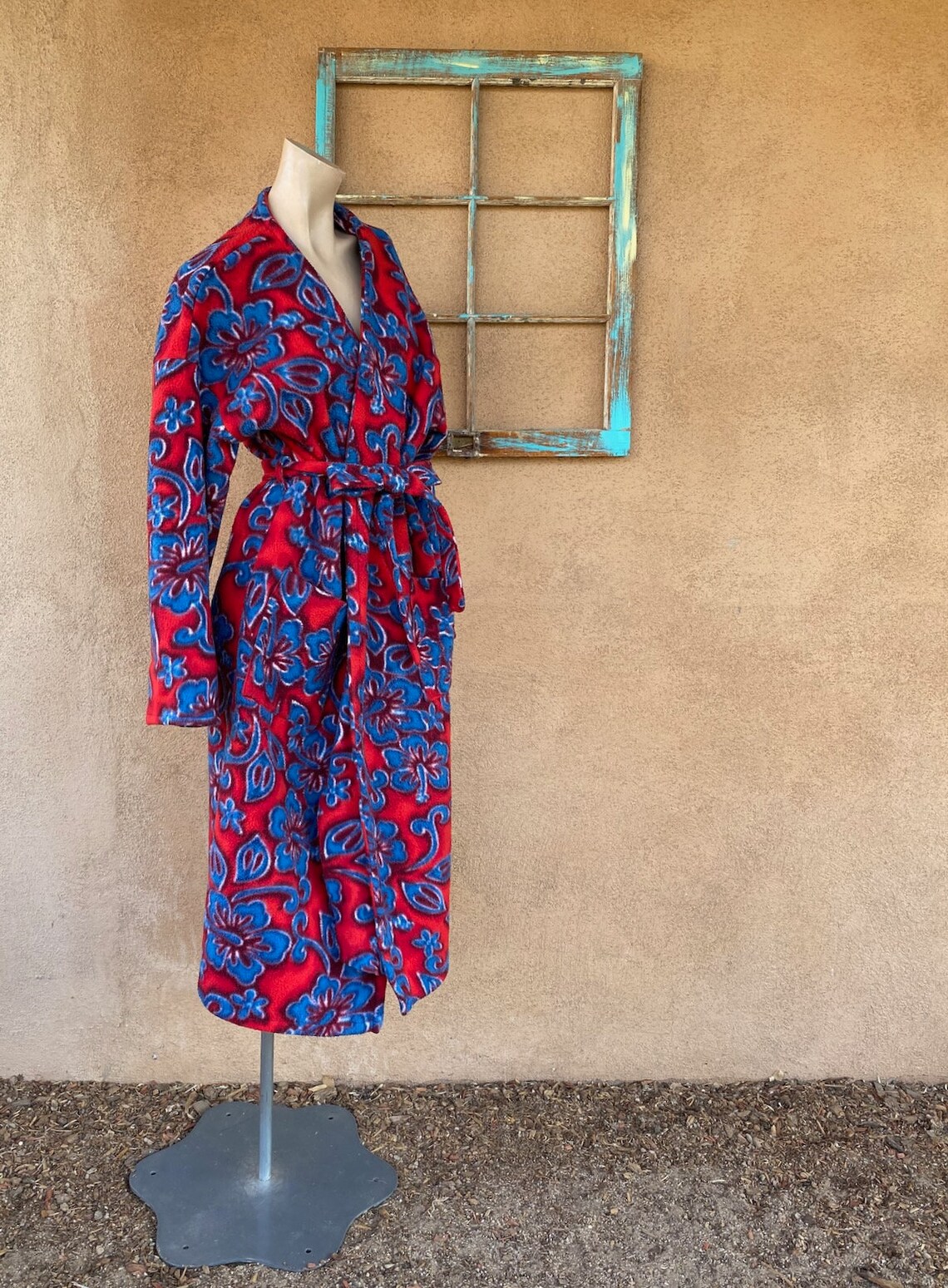 Vintage Y2K 2000s Floral Print Fuzzy Robe Sz M L - Etsy