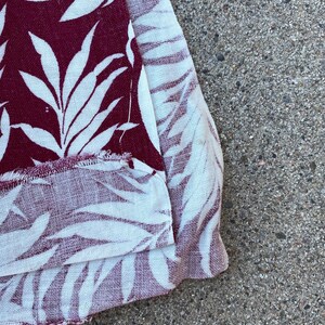 Vintage 1940s Tropical Leaf Pattern Cotton Fabric REMNANTS Select at ...