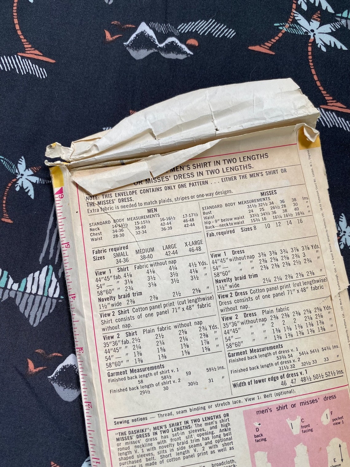 Vintage 1970s Dashiki Caftan Pattern Simplicity 5043 Sz S B34 - Etsy