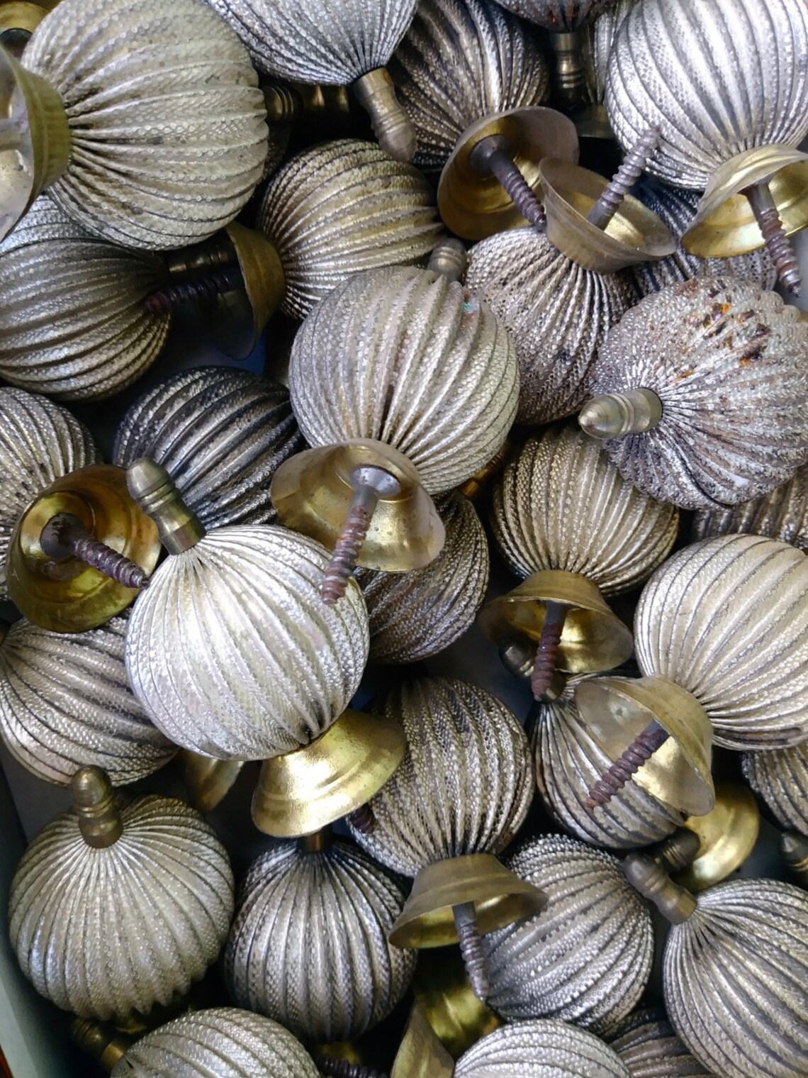 Vintage 1900s Drapery Finials for Curtain Rods Set of 6 - Etsy