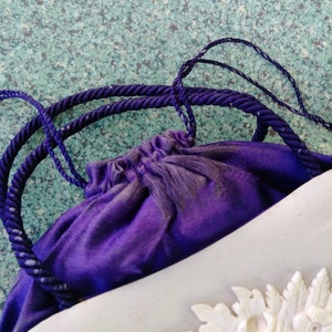 Vintage 1860s Victorian Evening Bag Purple Silk & Celluloid Purse ...