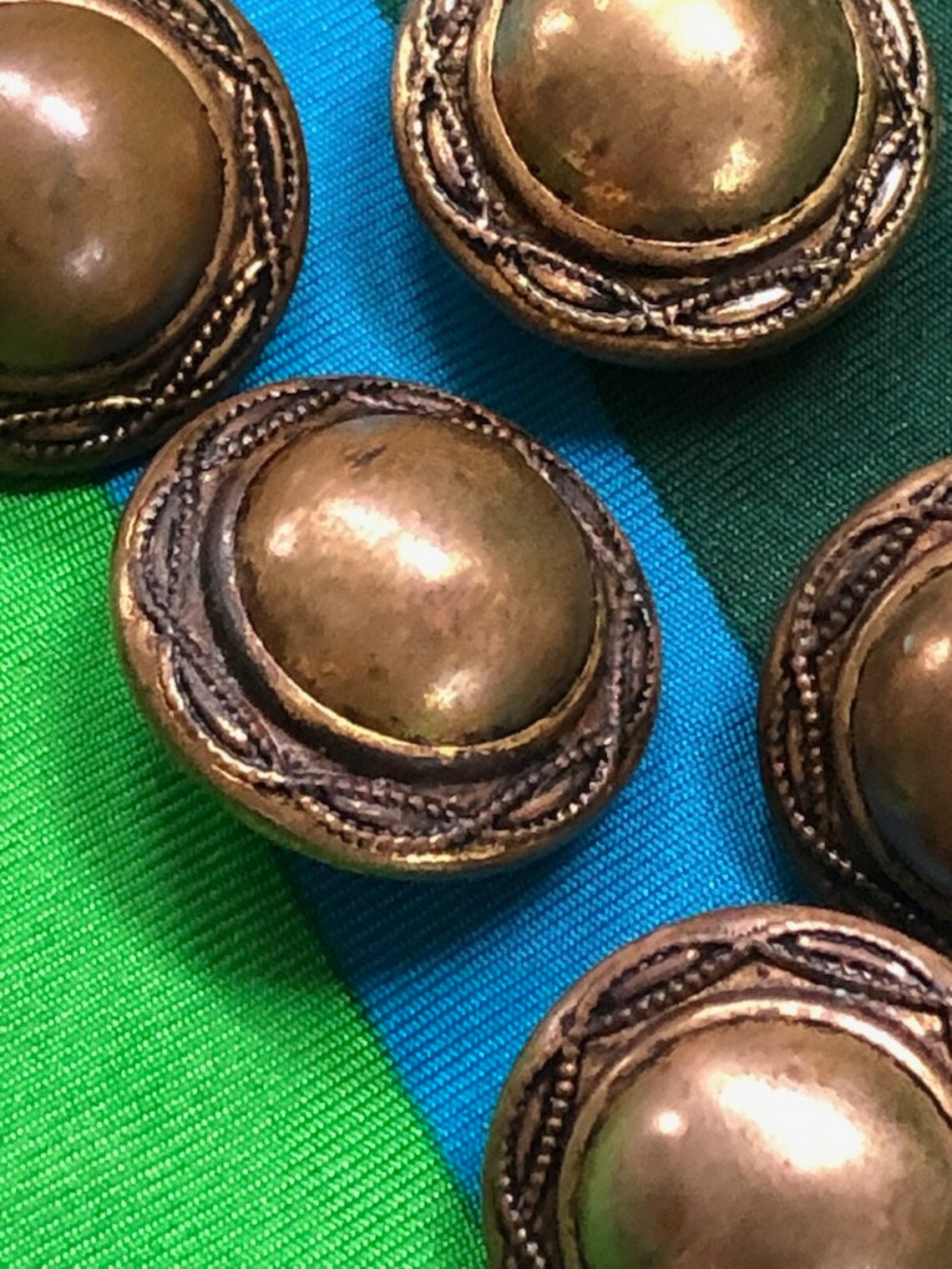 Vintage 1920s Brass Metal Shank Buttons 7/8 Inch Set of 4 - Etsy