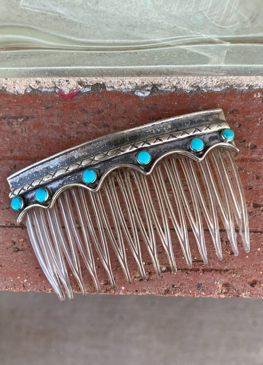 Vintage 1950s Native American Sterling Silver Hair Comb With - Etsy
