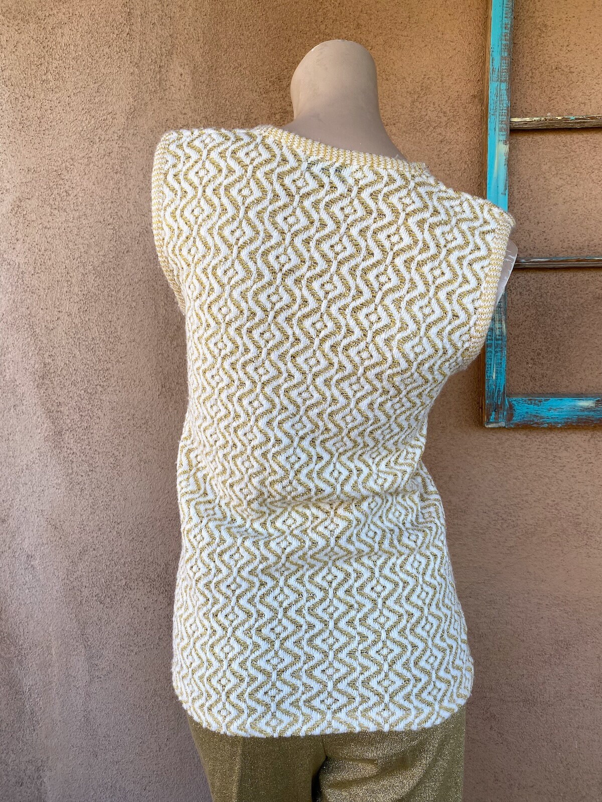 Vintage 1960s 1970s Gold Metallic Orlon Sweater Vest Sz M L - Etsy
