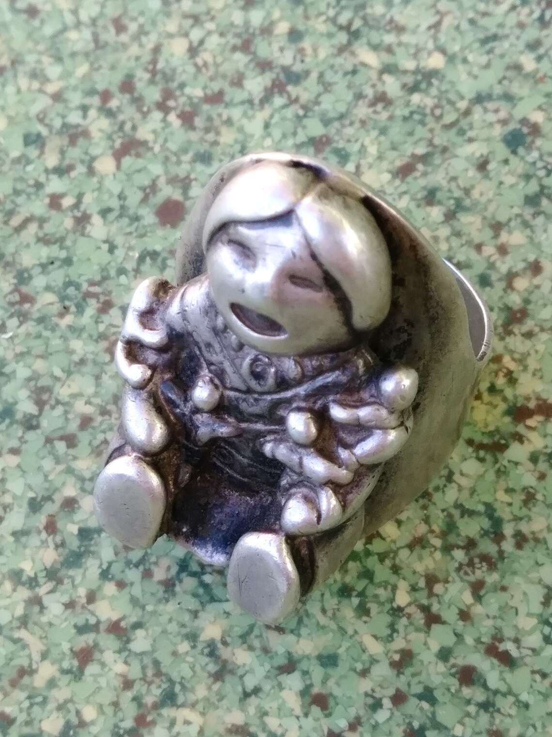 Vintage 1980s Silver Storyteller Ring Native Design Unisex Sz - Etsy